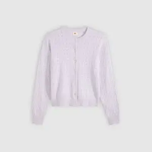 LEVI'S Supersoft Pointelle Crewneck Cardigan