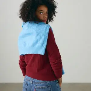LEVI'S Supersoft Pointelle Crewneck Cardigan