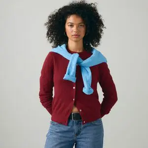 LEVI'S Supersoft Pointelle Crewneck Cardigan