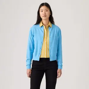 LEVI'S Supersoft Pointelle Crewneck Cardigan