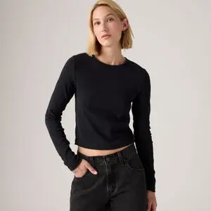 LEVI'S Essential Long-sleeve Baby Tee T-shirt - Anthracite Night