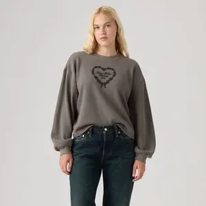 LEVI'S Graphic Relaxed Waffle Long-sleeve Crewneck Top