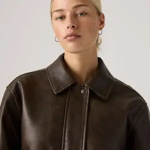 LEVI'S Faux Leather Relaxed Fit Bomber Jacket