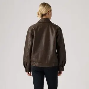 LEVI'S Faux Leather Relaxed Fit Bomber Jacket