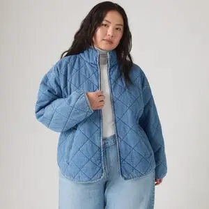 LEVI'S Diamond Quilted Cotton Jacket - Blue