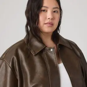 LEVI'S Faux Leather Relaxed Fit Bomber Jacket