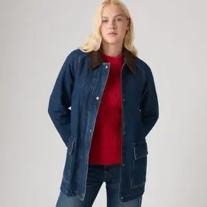 LEVI'S Midweight Barn Jacket With Snap Closure - Blue