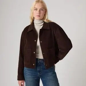 LEVI'S Cropped Chore Coat - Red