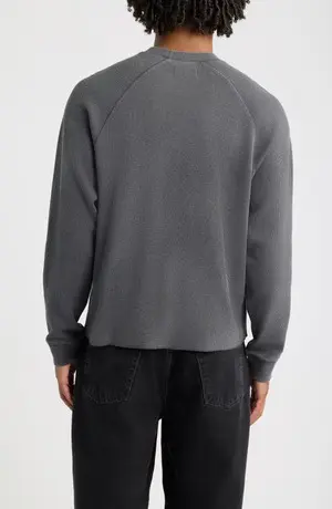 Bp. Boxy Thermal Cotton Blend Long Sleeve T-shirt - Grey Magnet