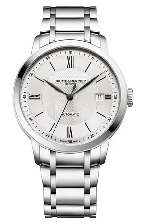 Baume & Mercier Classima Bracelet Watch With Date And Power Reserve Indicator - Silver