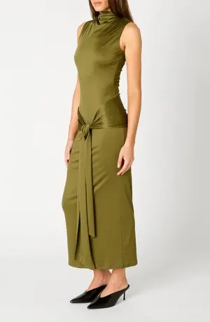 NIA Victoria Tie Front Maxi Dress