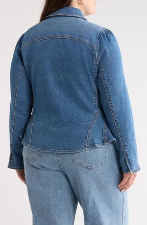 Wit & Wisdom Peplum Denim Jacket