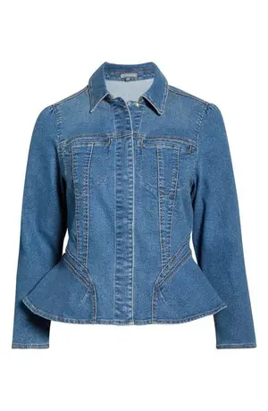 Wit & Wisdom Peplum Denim Jacket