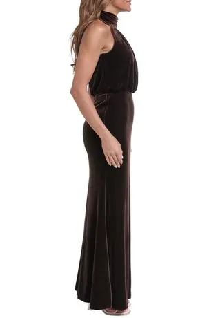 Eliza J Sleeveless Velvet Gown