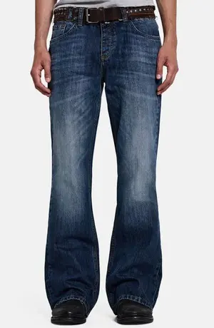 JADED LONDON Jude Flare Leg Jeans - Denim