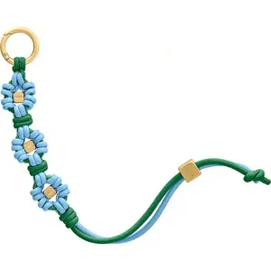 MAISON DE SABRE Bloom Edition Leather Wristlet Charm - Sky Emerald