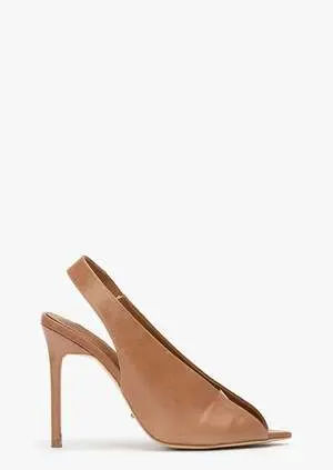 TONY BIANCO Mixa Leather Slingback Stiletto Heels - Tan Vintage