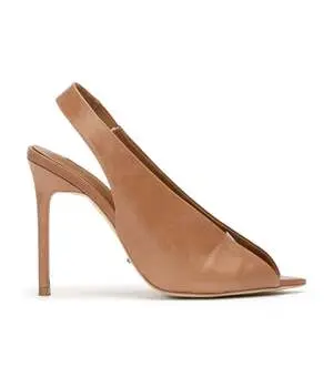 TONY BIANCO Mixa Leather Slingback Stiletto Heels - Tan Vintage