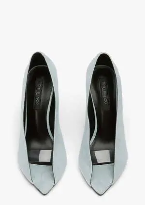TONY BIANCO Matrix Suede Stiletto Heels - Sky Suede