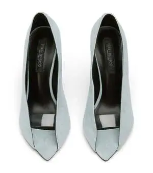 TONY BIANCO Matrix Suede Stiletto Heels - Sky Suede
