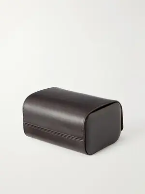 Zegna Secondskin Leather Watch Roll - Brown