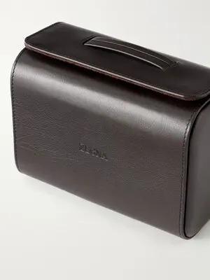 Zegna Secondskin Leather Watch Roll - Brown