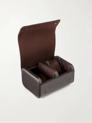 Zegna Secondskin Leather Watch Roll - Brown