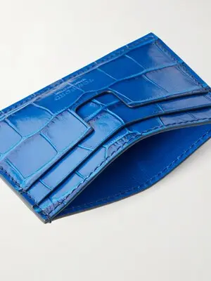 TOM FORD Croc-effect Leather Card Holder