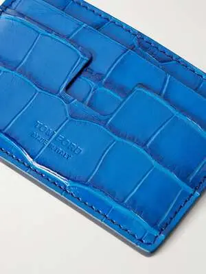 TOM FORD Croc-effect Leather Card Holder