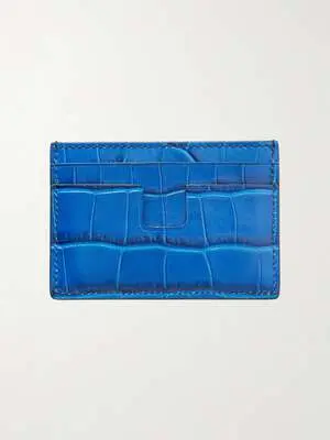 TOM FORD Croc-effect Leather Card Holder