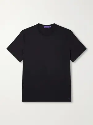 Ralph Lauren Purple Label Cotton-jersey T-shirt - Black