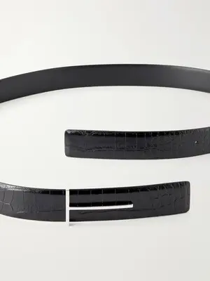 TOM FORD 2.5 Cm Croc-effect Leather Belt
