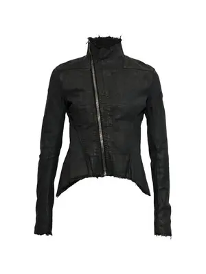 Rick Owens Asymmetrical Zip-up Denim Jacket