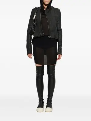 Rick Owens Asymmetrical Zip-up Denim Jacket
