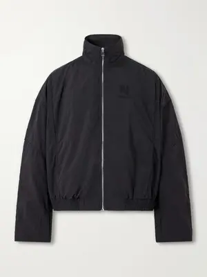 NAHMIAS Logo-embroidered Shell Jacket - Black