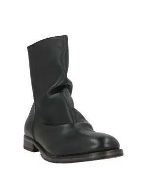 Moma Dark Calfskin Ankle Boots - Black