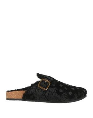 ARIZONA LOVE Suede Mules With Print And Buckle Fastening - Black