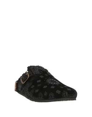 ARIZONA LOVE Suede Mules With Print And Buckle Fastening - Black