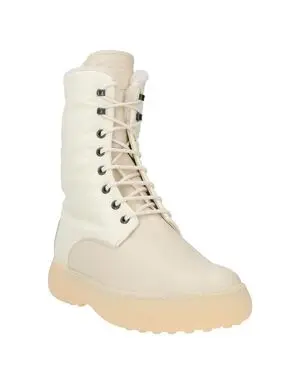 TOD'S Lace-up Ankle Boots In Leather And Textile Fibers