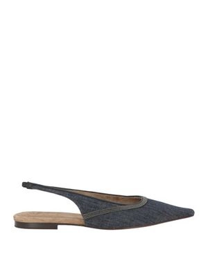 Brunello Cucinelli Textile Fibers Ballet Flats - Blue