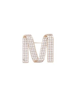 Max Mara Brooch Platinum Metal, Zirconia