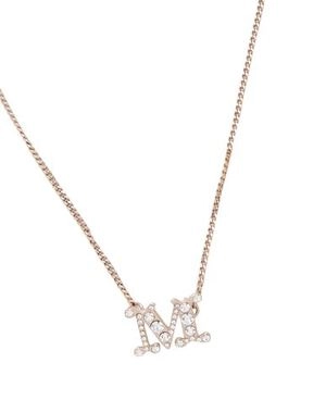 Max Mara Necklace Platinum Metal, Glass