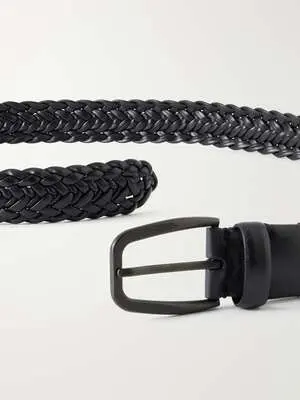 Zegna 3.2cm Braided Leather Belt