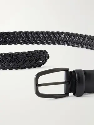 Zegna 3.2cm Braided Leather Belt