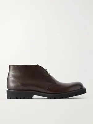 Mr P. Leather Desert Boots With Chunky Soles - Brown