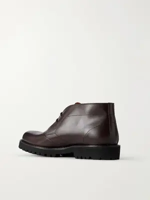 Mr P. Leather Desert Boots With Chunky Soles - Brown