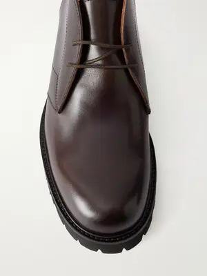 Mr P. Leather Desert Boots With Chunky Soles - Brown