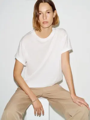 REFORMATION Liam Oversized T-shirt - Ivory