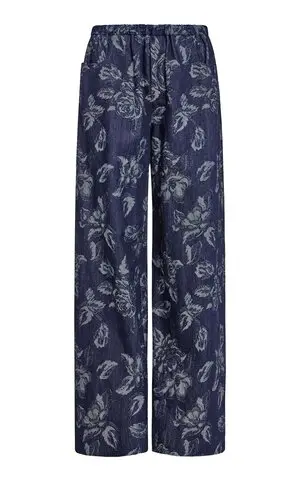 MARKARIAN Ila Denim Trousers - Floral