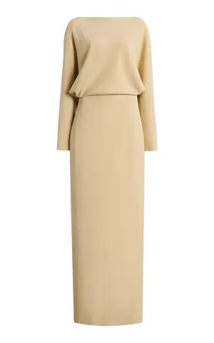 HOUSE OF DAGMAR Billow Wool-blend Maxi Dress - Neutral